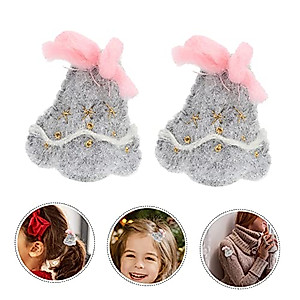 BESTOYARD 3pcs Bell Stickers Christmas Tree Decorations Christmas Ornaments Cute Jeans Wool Felt Christmas Patches DIY Christmas Gifts Scrapbook Accessories Xmas Bell Applique Xmas Decor Set