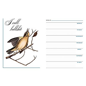 Effin' Birds Undated Monthly/Weekly Planner Calendar: A Field Guide to Identification
