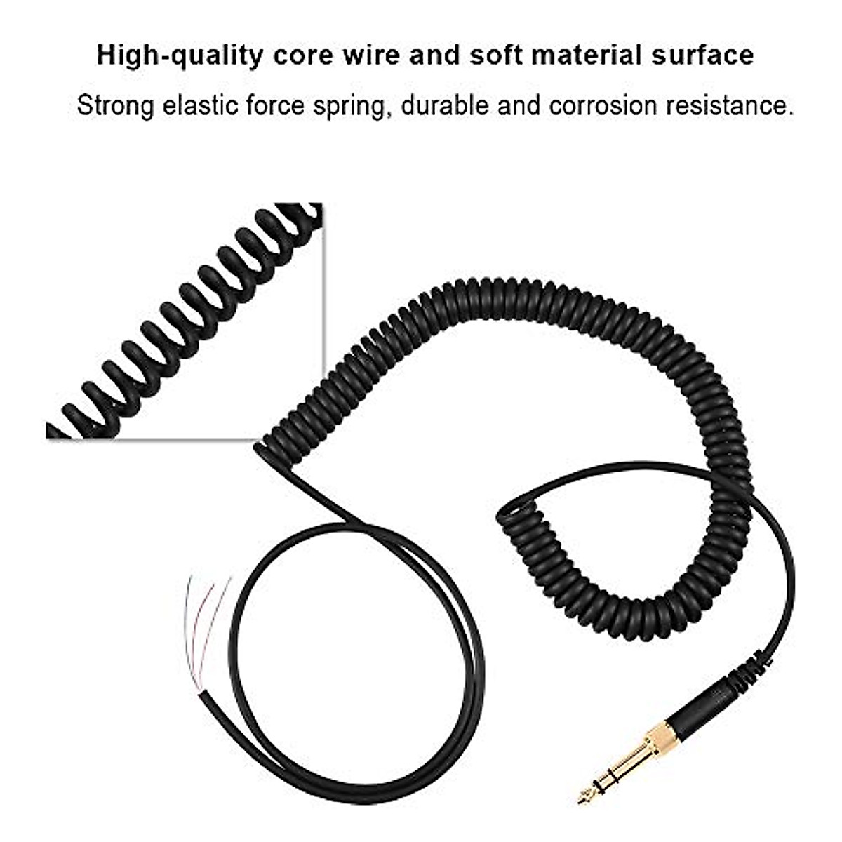 Tyenaza Audio Spring Wire Cable, Earphones Headphones Replacement Coil Cable for DT 770/ 770Pro/ 990/ 990Pro