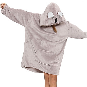 A2Z 4 Kids Girls Boys Oversized Hoodie Printed Snuggle Comfy Blanket Super - Snuggle 950 Koala_.Kids