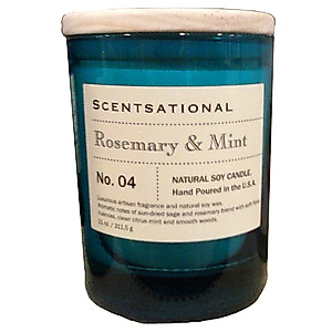 Scentsational Rosemary & Mint Scented | Natural Soy Candle | Hand Poured in the USA
