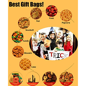 KOCOVIMI 100Pcs Halloween Trick or Treat Bags, 4 Style Patented Appearance Halloween Candy Bags for Kids, Cute Rabbit Ear Halloween Treat Bags Goody Bags Cookie Bags for Halloween Party