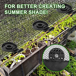 50 Pcs Shade Cloth Clips, 2024 Shade Cloth Plastic Clips Greenhouse Shade Cloth Fix Clamp, Windproof Awning Clamp Grip Tarp Clips for Sunshade Net, Anti Bird Netting, Garden Netting, Patio Accessories