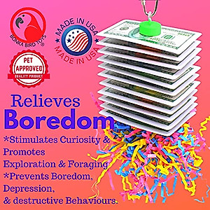 Bonka Bird Toys 1472 Small Poker Shred Bird Toy Parrot cage Craft Cockatiel Parakeet Forage Shred Budgie Accessories Assorted chew Supplies