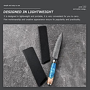 Hemoton Chef Knife Bag Cutlery Pockets: 3Pcs Flocking Knife Sheath Holder Kitchen Knife Gift Box Guards 19.7 * 5.3cm, 16.5 * 3.3cm, 15.6 * 4.3cm