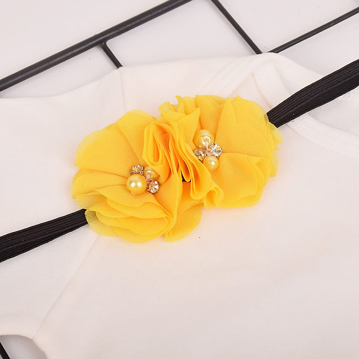 Gouldianfinch Infant Baby Girls 1st Birthday Outfits Bee Printed Romper Tutu Skirt with Bowknot Toddler Princess Dress(Bee, 12-18 Months)