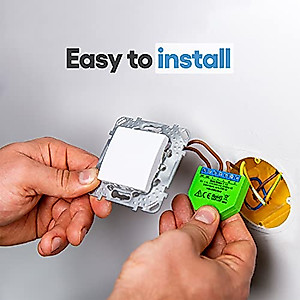 Shelly Dimmer2, Relay Switch, WiFi Smart Home Automation, Compatible with Alexa & Google Home, iOS Android App, No Neutral and Hub Required, Wireless Light Switch, Smart Appliances, Smart Dimmer