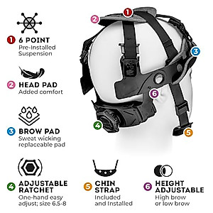 Full Brim OSHA Construction Hard Hat Work Approved Safety Helmet, Light Grey Carbon Fiber, Carbon Fiber Custom Design Hard Hats, Cascos De Construccion Hardhat for Men, Hard Hat by ACERPAL