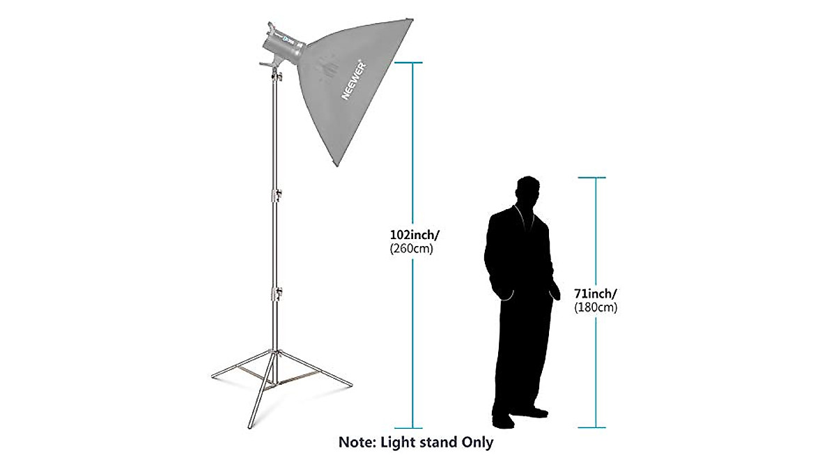 Neewer 3-Pack Stainless Steel Light Stands for Photographers