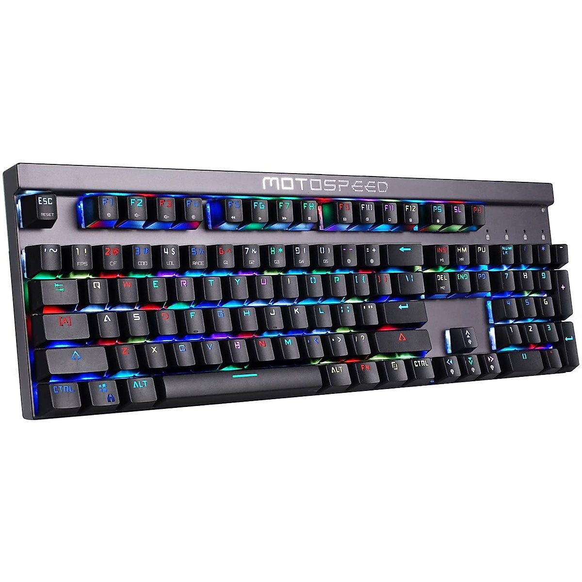 K97 RGB Backlit Mechanical Keyboard Full 104-Key Red Switches | N-Key Roll-Over Anti-Ghosting Gaming Keyboard