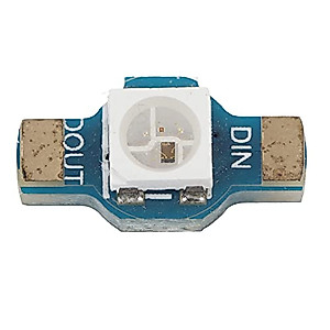 WS2812 LED Module, 5V High Brightness Low Drive Voltage PCB 10Pcs Simple Circuitry WS2812 RGB LED Module Large Scattering Angle for Replacement