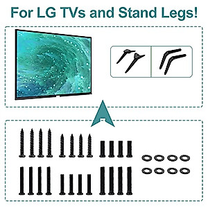 TV Mount Screws for LG TV Stand Replacement Base Screw, TV Stand Screw for LG 27" 32" 43" 49" 50" 55" 60" 65" 70" 75" 86" TV Legs, TV Mounting Screws for LG TV Legs