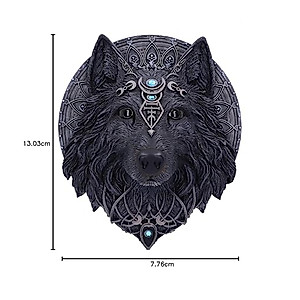Nemesis Now Dark Gothic Magical Wolf Moon Wall Hanging Plaque, Black, One Size