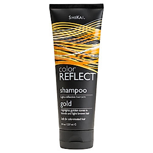 ShiKai Color Reflect Gold Shampoo (8 oz) | Hydrating & Brightening Cleanser with Chamomile | Highlights Golden Tones in Blonde & Lt Brown Hair | Safe for Color-treated Hair