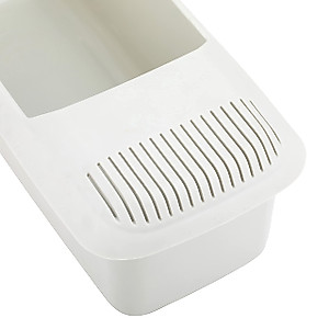 Rossiko Fields Microwave Pasta and Vegetable Cooker Steamer- Spaghetti Server with Strainer and Measurer - Complete with Pasta Fork - Dishwasher Safe Beige