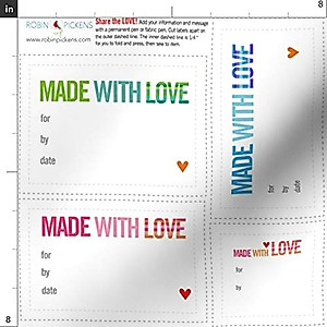 Spoonflower Fabric - Quilt & Love Label Sewing Printed on Petal Signature Cotton Fabric Fat Quarter - Sewing Quilting Apparel Crafts Decor