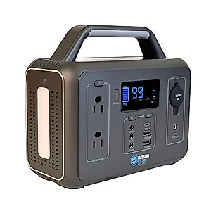 Portable Power Station | Massimo Back up Battery with Built-in AC/DC/USB Outlets | CPAP Power Supply, Solar Generator(Solar Panel Not Included) (300W)