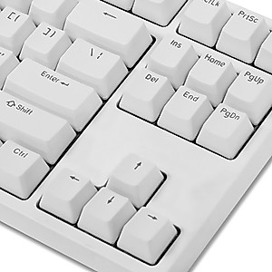 Happy Balls PBT Keycaps Backlit Cherry MX Keycap Set Doubleshot OEM Profile Key Caps for MX Switches Mechanical Keyboards (White Keyset)
