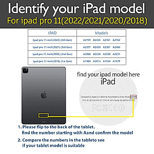 Gexmil Case for iPad Pro 11 Inch,4th/3rd/2nd/1st Generation(2022/2021/2020/2018) Genuine Leather Cover with Pencil Holder,Cowhide Folio Cover,Auto Sleep/Wake Magnetic Closure,Flower Brown