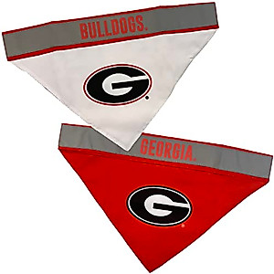 Pets First NCAA Georgia Bulldogs TIE Bandana, Small/Medium. Dog Football Reflective Bandana Scarf Bib for Pet, Cat, or Dog. The Ultimate Game-Day, Party Bandana
