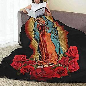 Virgin Mary Blanket Ultra-Soft Throw Blanket for Room Flannel Blankets Warm Fleece Throws Plush