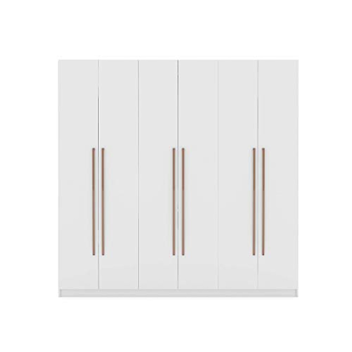 Manhattan Comfort Gramercy Contemporary Modern Freestanding Wardrobe Armoire Closet, 82.48", White