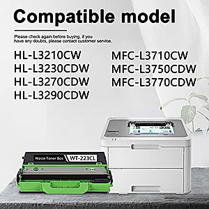 (1 Pack, Black) Compatible WT-223CL Waste Toner Box Replacement for Brother WT223CL HL-L3210CW L3230CDW L3270CDW L3290CDW MFC-L3710CW L3750CDW L3770CDW Printer, by Sold ARGINK