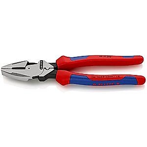 Knipex 09 12 240 9.5-Inch Ultra-High Leverage Lineman's Pliers with Fish Tape Puller and Crimper
