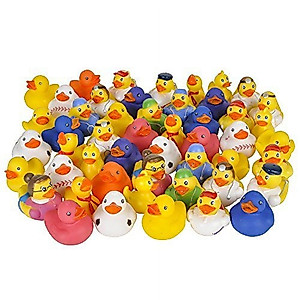Rhode Island Novelty 2 Inch Rubber Ducky Assortment, 50 Pieces per Order