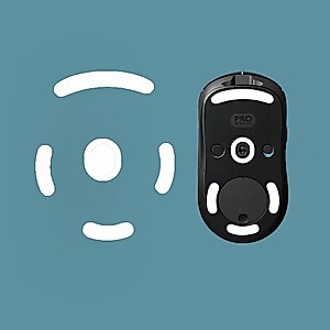 2 Sets Mouse Feet for Logitech G Pro Wireless Skates 2.0 ICE Rounded Curved Edges Superlight Replacement Pads Smooth Wireless Gaming Mouse Thicker and Sturdier PTFE Upgrade
