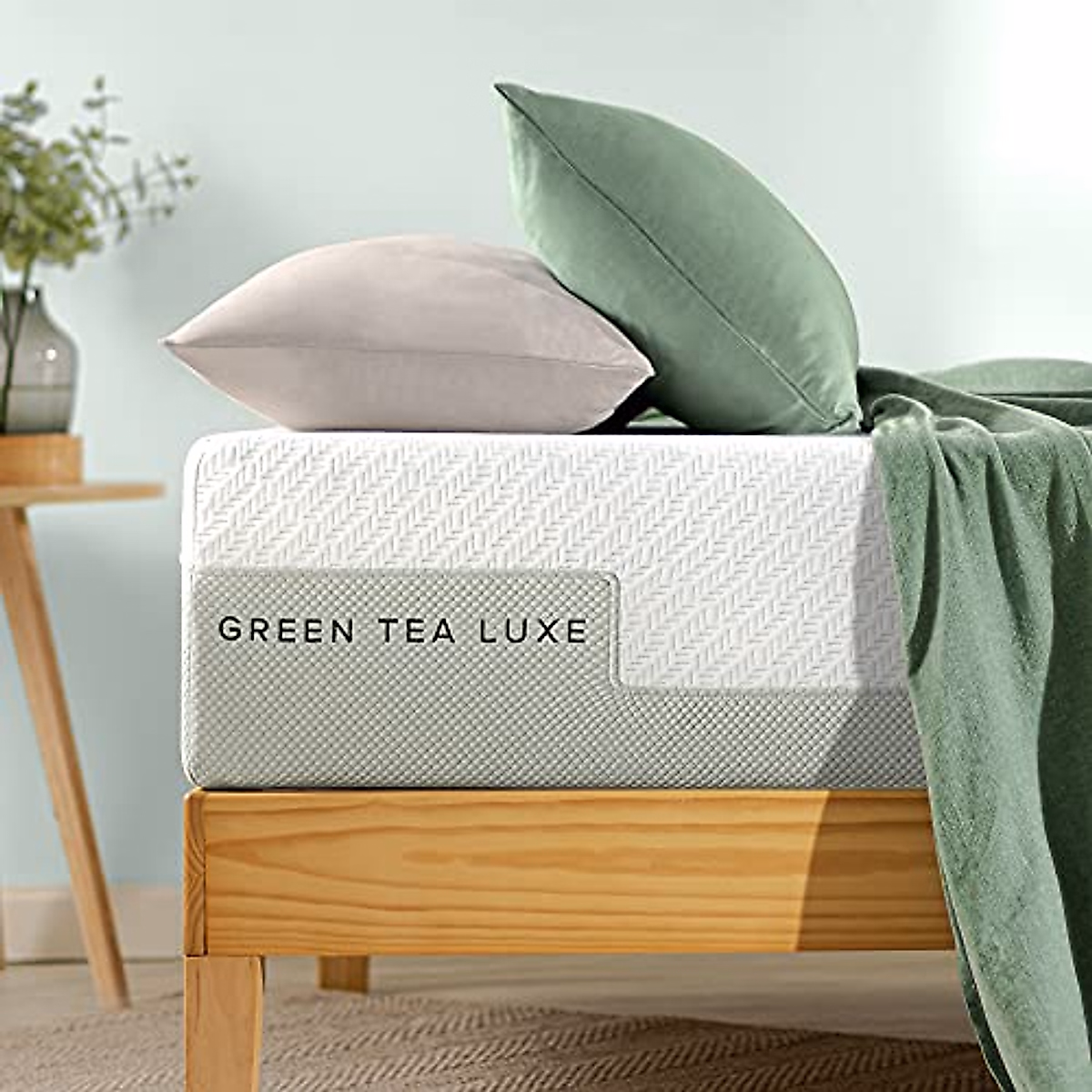 ZINUS 12 Inch Green Tea Luxe Memory Foam Mattress / Pressure Relieving / CertiPUR-US Certified / Bed-in-a-Box / All-New / Made in USA, King