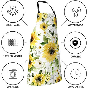 SHUANGFEI Personalized Aprons,Custom Waterproof Apron With Pockets for Men Women,Customized Adjustable Kitchen Chef Bib