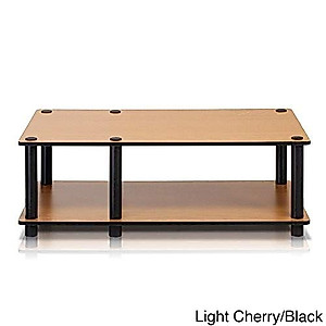Furinno Just Mid Light Cherry Television Stand with Black Tube