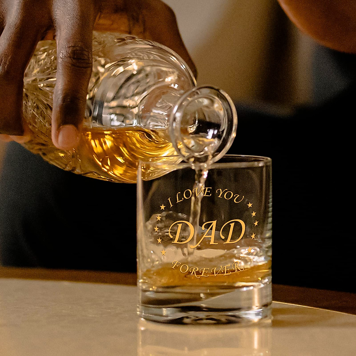 2023 Whiskey Glass Birthday Gifts for Dad - Birthday Decorations for Dad, Party Supplies - Birthday Anniversary, Bday Gifts Ideas for Him, Dad, Husband - A meaningful birthday present Whiskey Glass