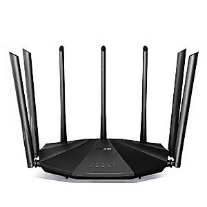 Tenda AC23 Smart WiFi Router - Dual Band Gigabit Wireless (up to 2033 Mbps) Internet Router for Home, 4X4 MU-MIMO Technology, Up to 1400 sq ft Coverage Parental Control Compatible with Alexa (AC2100)