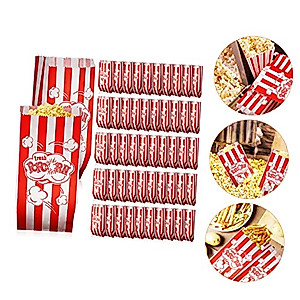 Snack Container 100pcs Popcorn Popcorn Packaging Bag Popcorn Bags s Portable Popcorn Holder Plastic Containers Plastic Popcorn Boxes Plastic Food Containers Treat Bag Snack Supply