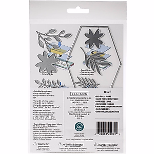 Sizzix Thinlits Die Set 12 Pack Geo Floral Frame by Lisa Jones, Multicolor