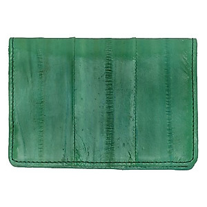 Marshal Eel Skin Soft Leather Business Card Credit Card Holder with Id Window