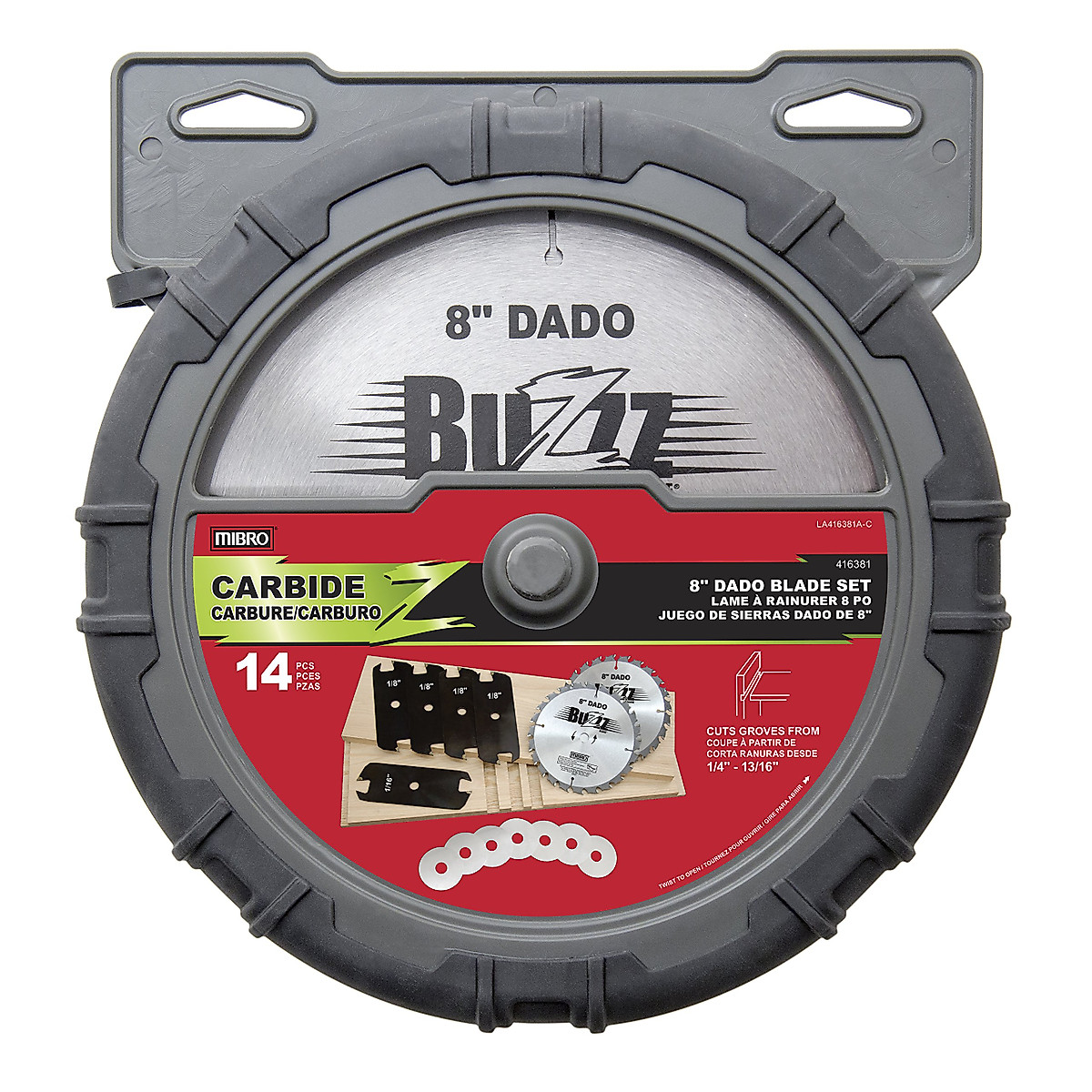 The Mibro Group 416381 Carbide Stacking Dado Blade Set + Pony Jorgensen 52 Pipe Clamp