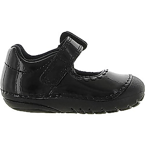 Stride Rite Baby Girls Soft Motion Makayla Mary Jane Flat, Black, 3.5 Infant