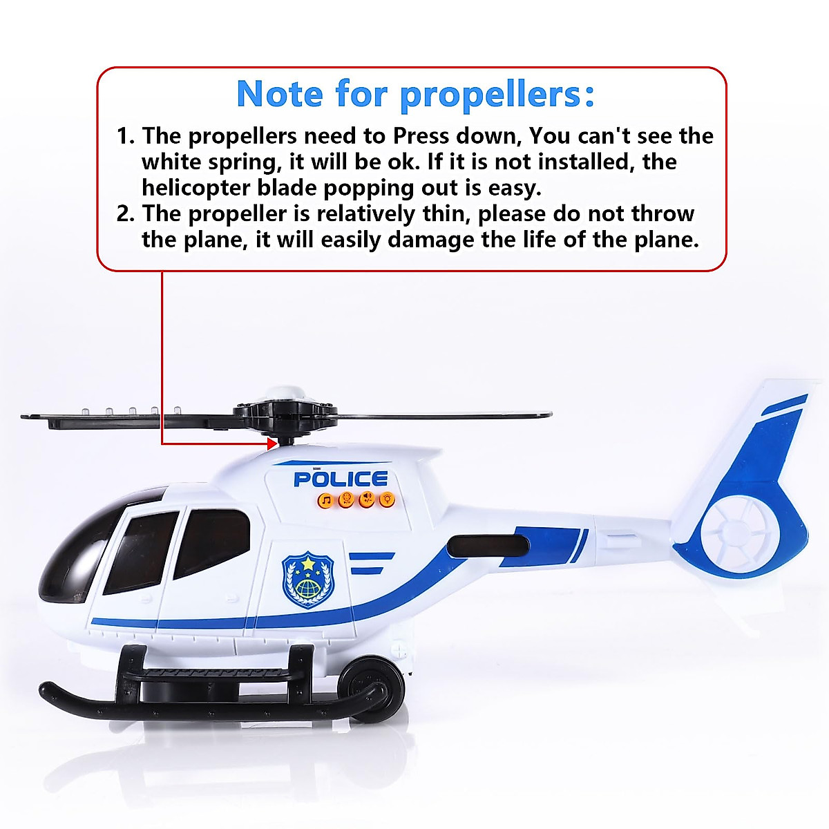 ele ELEOPTION Airplane Toy with Infrared Remote Control Plane Toys Helicopter with Lights and Music for 3 4 5 6 7 8 Year Old Boys Girls Gift White
