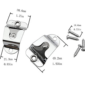 BLLNDX Microphone Holders 2PCS Mic/CB Mic Hanger Clips Microphone Clip Hook Microphone Hang Up Clip with Screws for Kenwood Mobile Radio