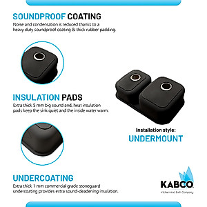 KABCO 32 Inch Stainless Steel 60/40 Double Unequal Bowl Classic Kitchen Sink Only, Extra Thick 16 Gauge Undermount Rust Resistant, Sound and Heatproof Sink