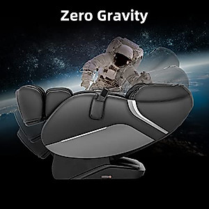 iRest SL Track A303 Massage Chair Recliner, Full Body Massage Chair with Zero Gravity, Airbags, Heating, and Foot Massage (Black)