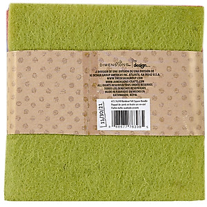 Wilton Feltworks Craft Squares, Rainbow Colors,, 6" x 6" Each (72-76398)