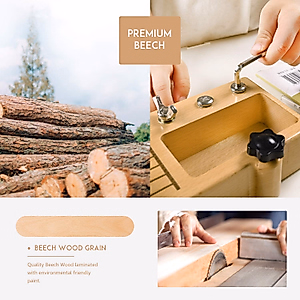 LUEUR Montessori Toys for Toddlers - Screw Driver Board for kids, Basic Skills Educational Learning Sensory Toy, Wooden Fire Truck Montessori Materials for kids over 3 Year Olds, Preschool, Classroom…