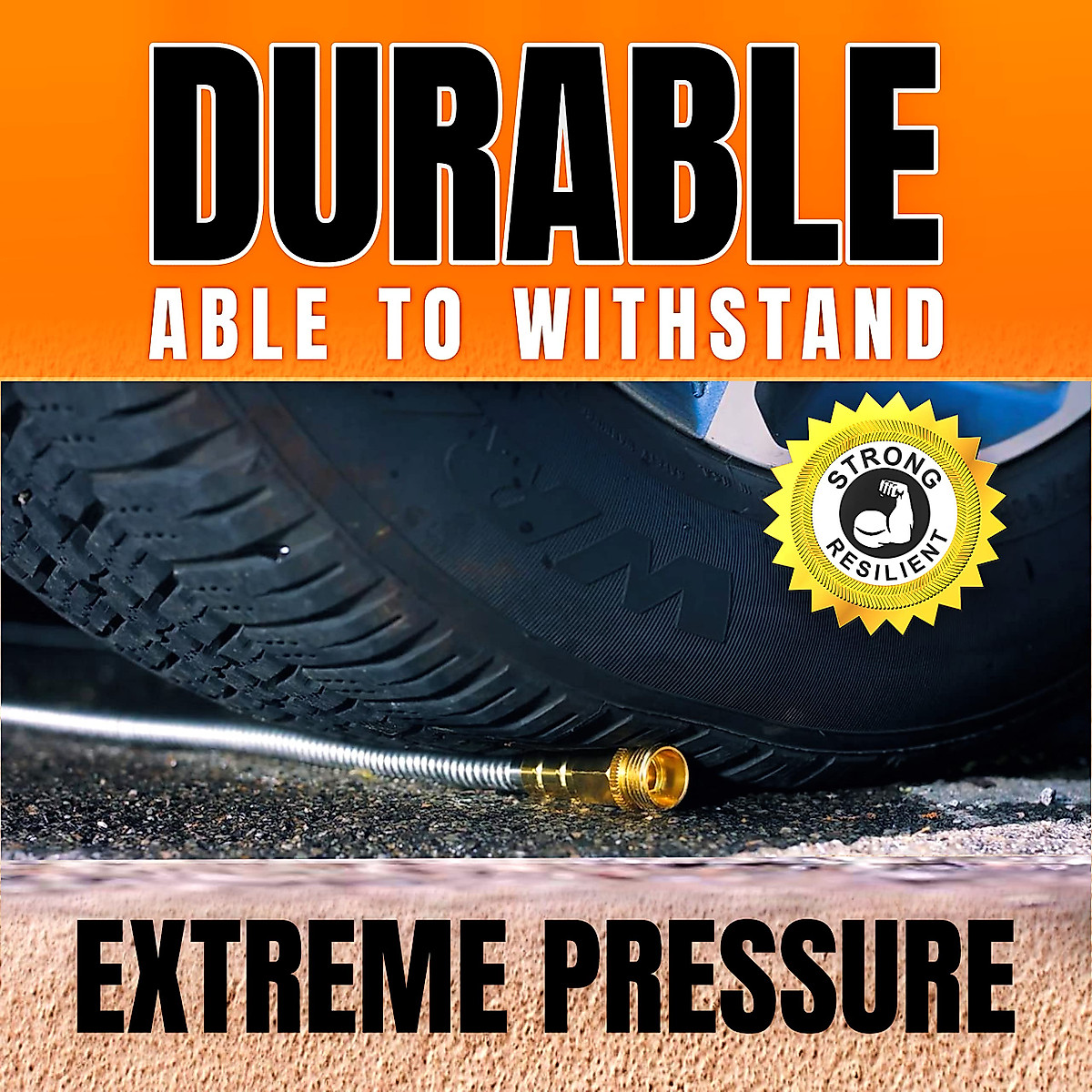 Tardigrade Metal Garden Hose 1 FT, Heavy Duty 304 Short Stainless Steel Water Hoses, Unmatched Durability, Flexible, Lightweight, Outdoor