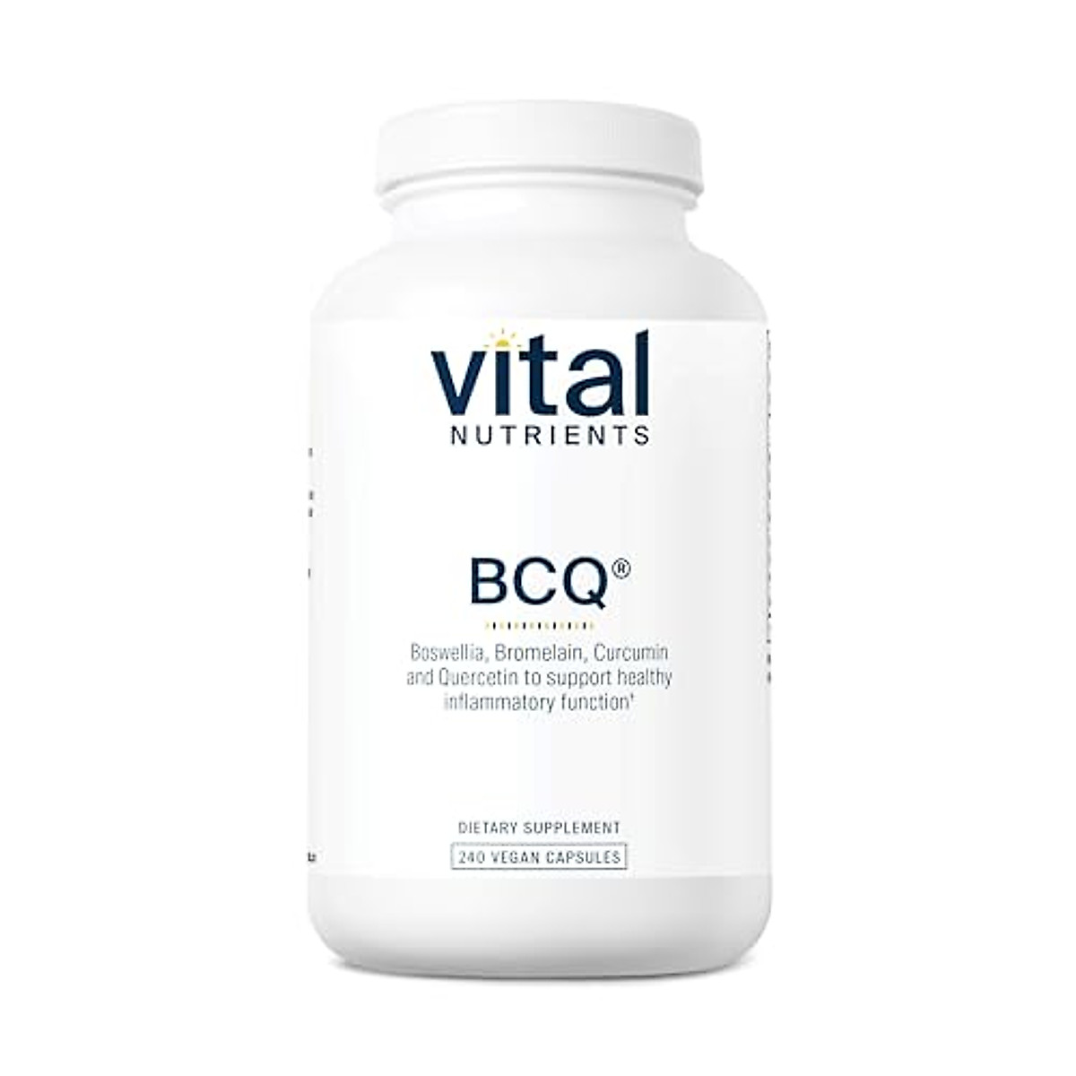 Vital Nutrients BCQ | Vegan Boswellia, Bromelain, Curcumin & Quercetin Supplement | Joint Support Supplement | Supports Sinus & Digestive Health | Gluten, Dairy, Soy Free | 240 Capsules