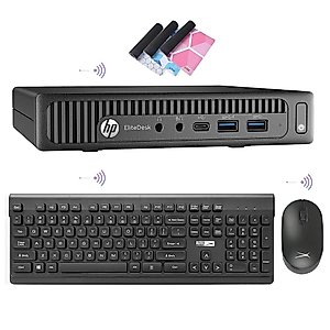 HP EliteDesk 800 G2 Tiny Desktop Computers Mini PC,i5 Micro 16GB Ram 256GB SSD,AX210 Built-in WiFi,Dual Monitor Support,HDMI,VGA,DP,Win10 Pro,Wireless K&M Brand TJJ Mouse Pad (Renewed)