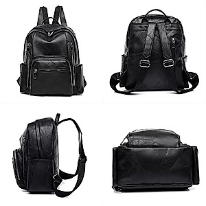 XIA WEI SI Women's Backpack Purses Multipurpose Vintage Handbag Shoulder Bag PU Leather Fashion Travel bag (Brown)